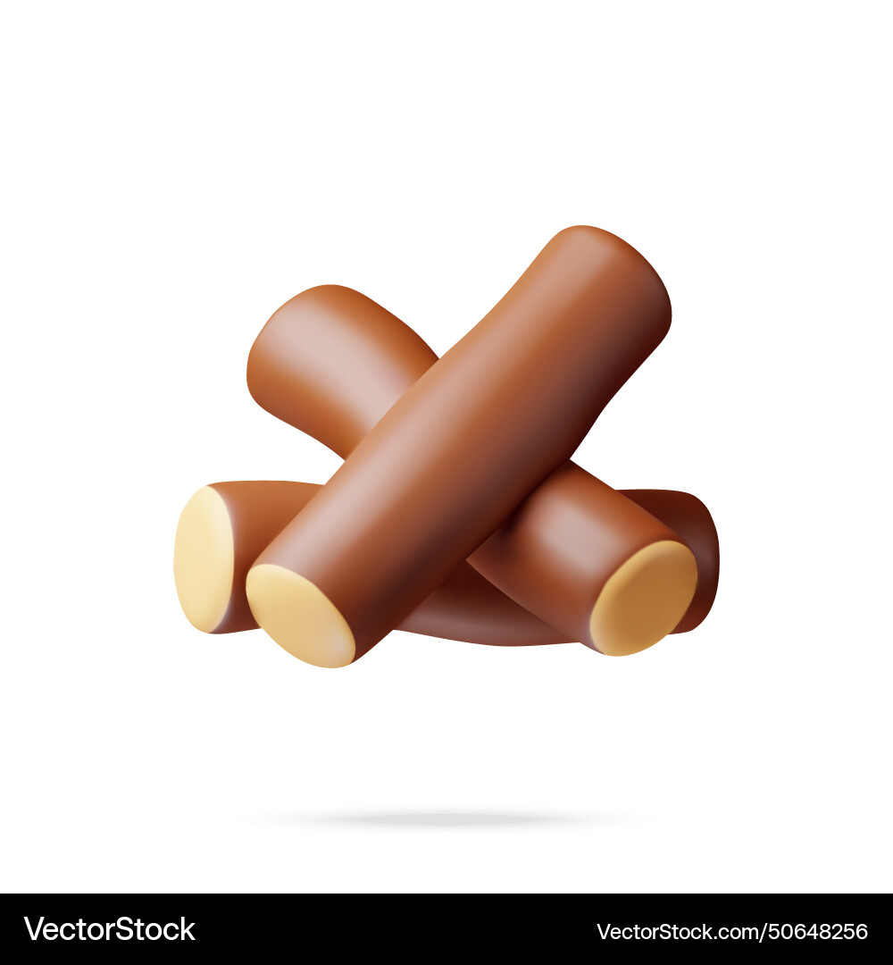 3d stack of firewood Royalty Free Vector Image