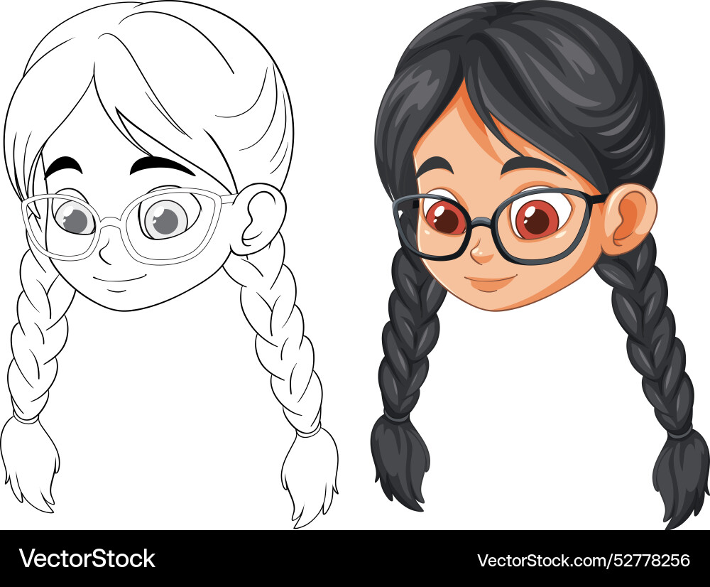 A Student Kid With Glasses Royalty Free Vector Image