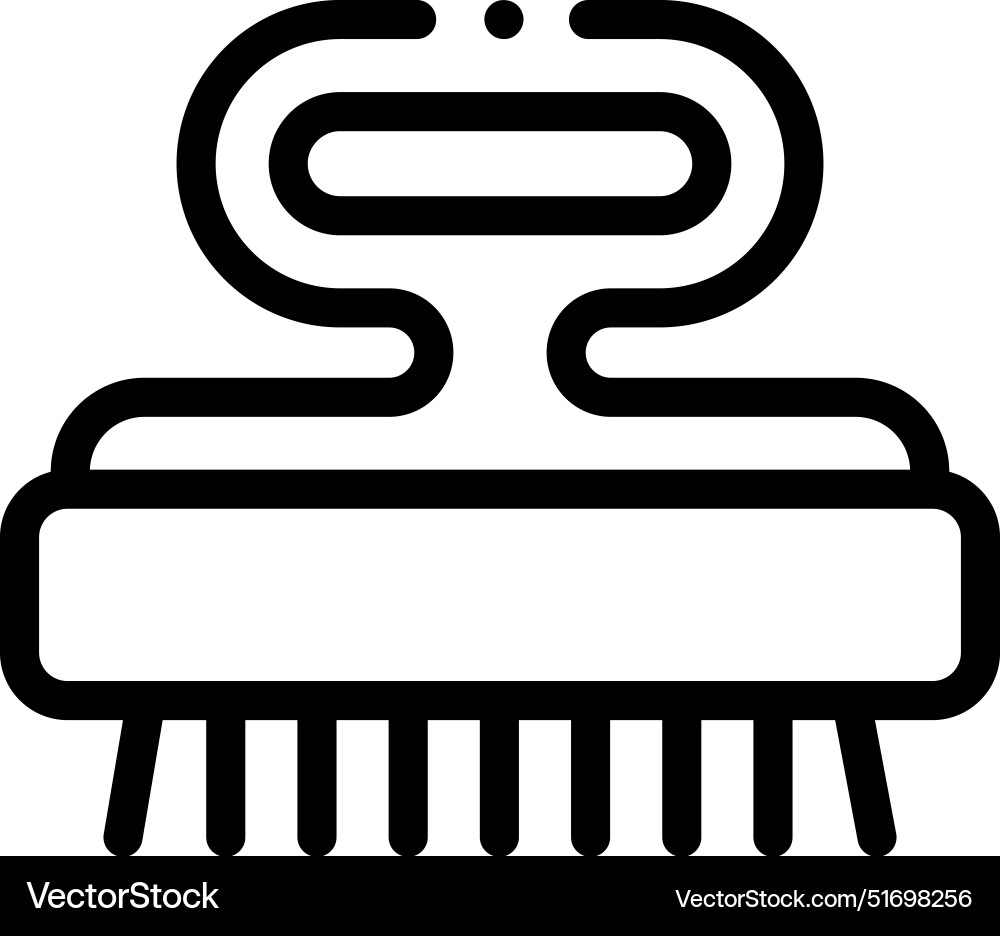 Brush icon thin linear style design isolated Vector Image