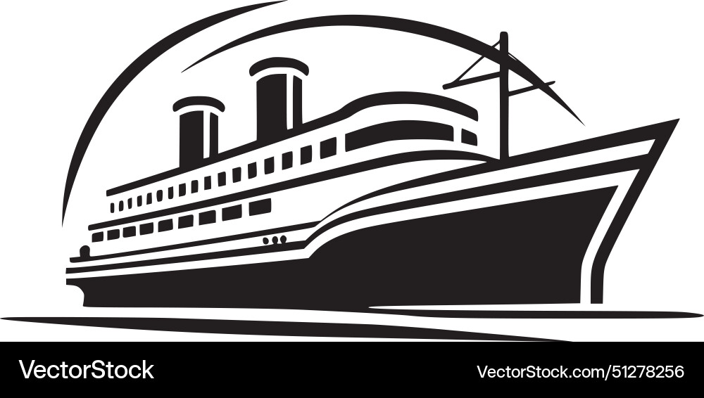Cruise - minimalist and simple silhouette Vector Image