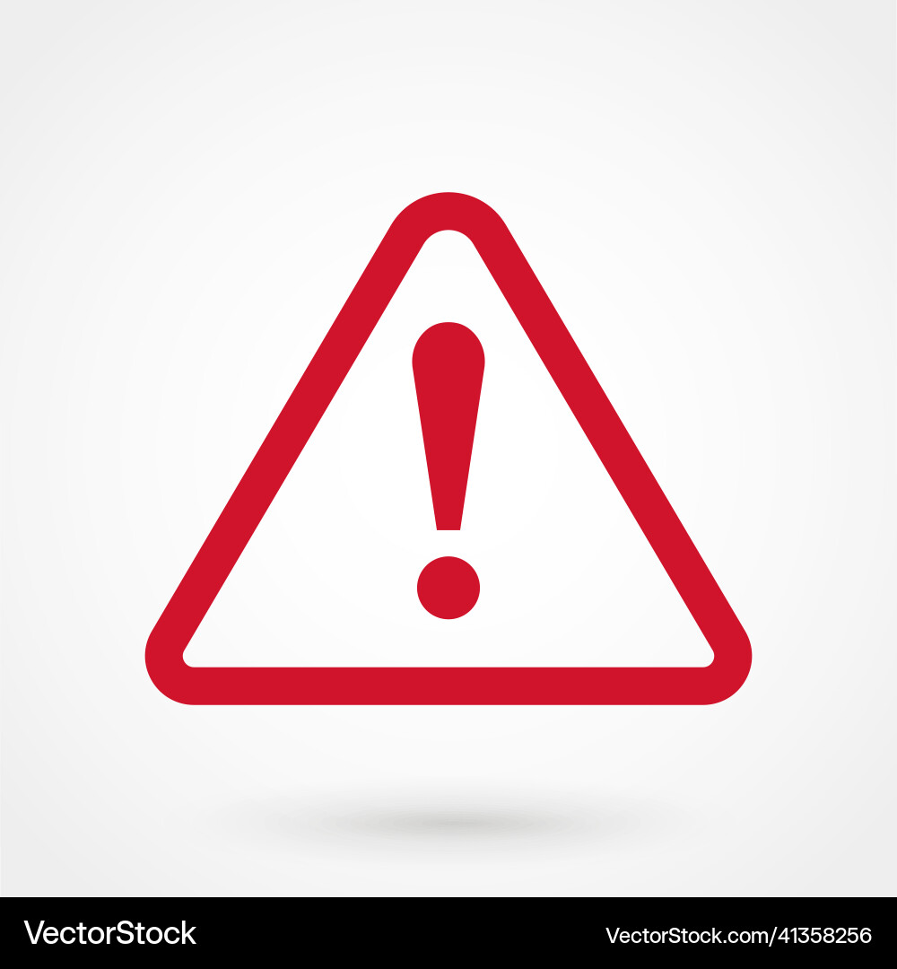 Danger sign in a flat design on white background Vector Image