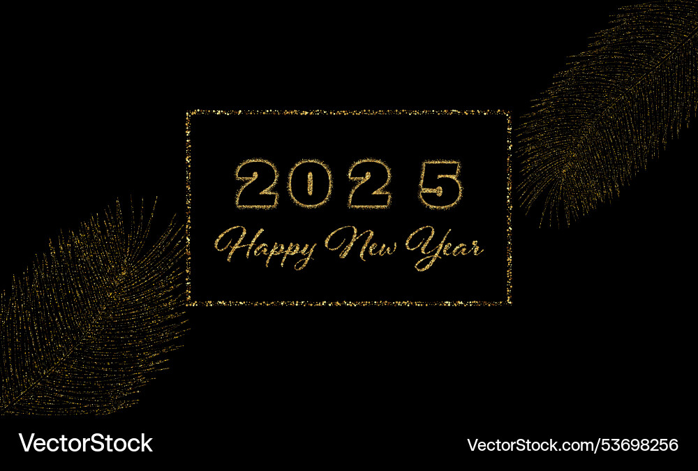 New year poster design for 2025 gold dust Vector Image