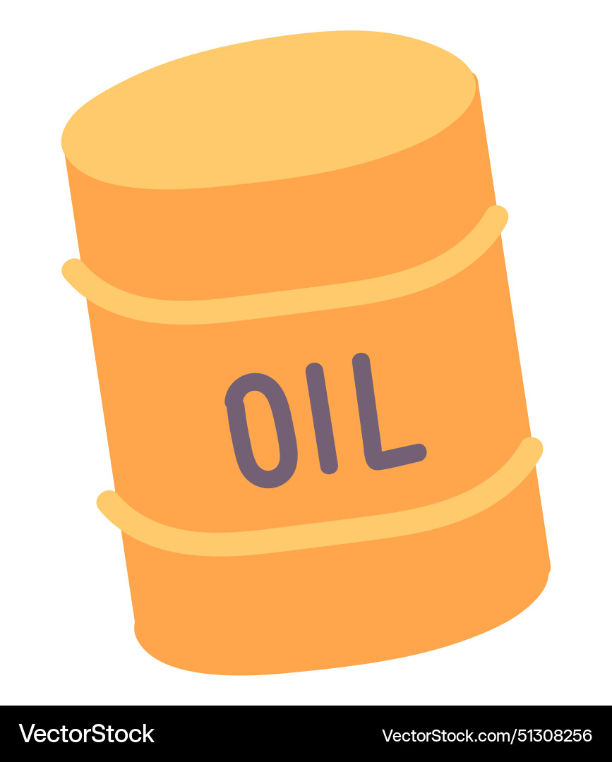 Oil barrel in flat design export and import Vector Image