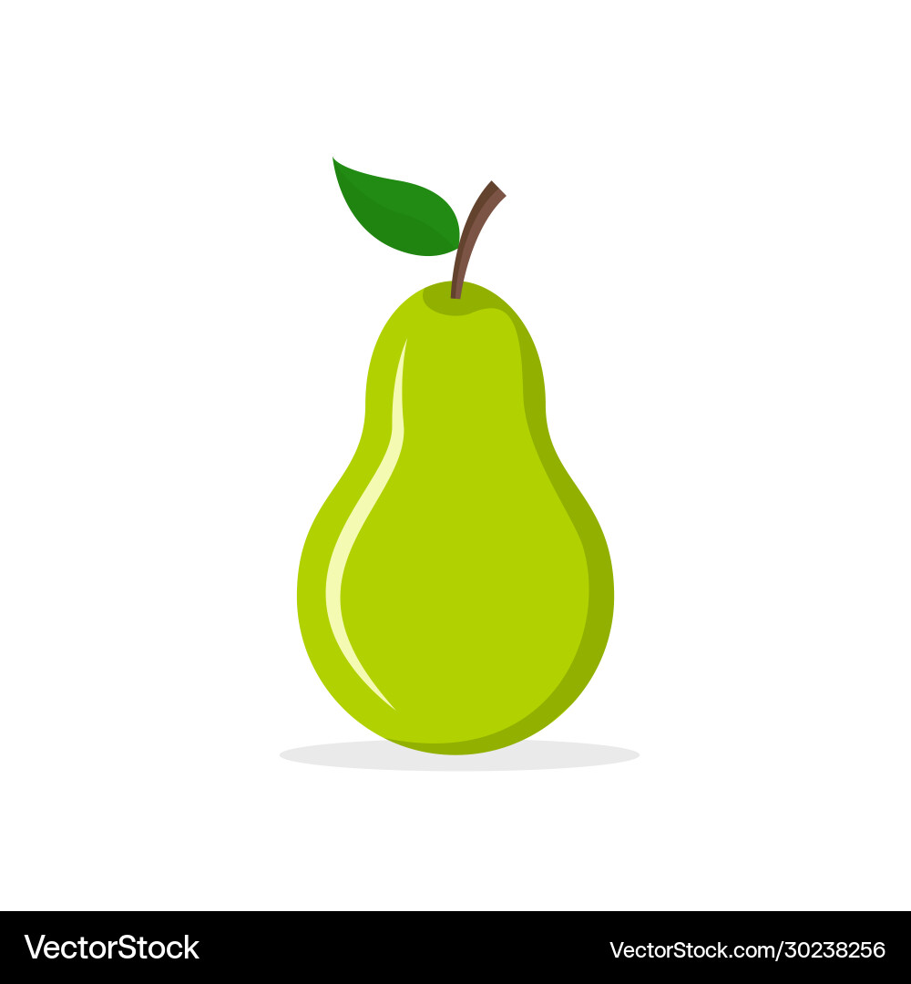 Pear fresh fruit icon cartoon Royalty Free Vector Image