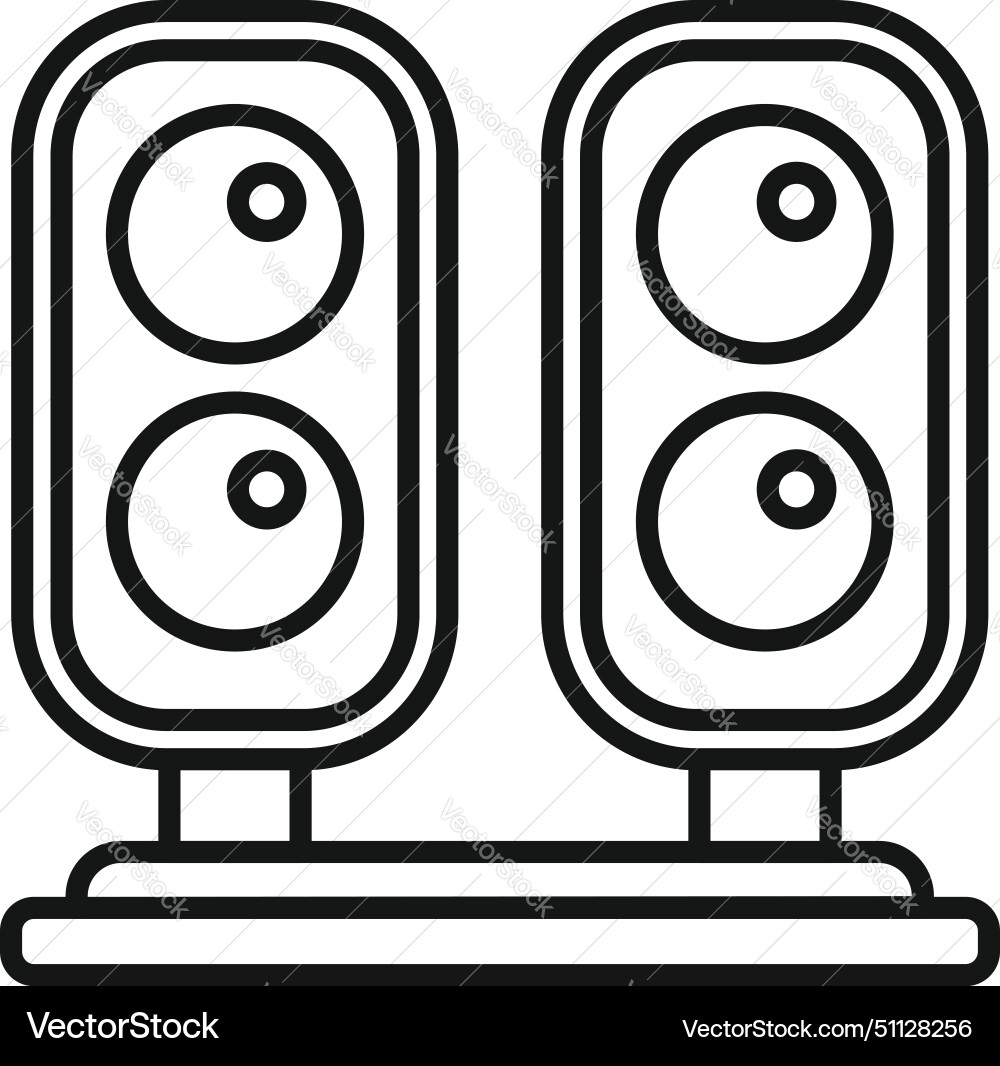 Railway crossing stop lights icon outline Vector Image