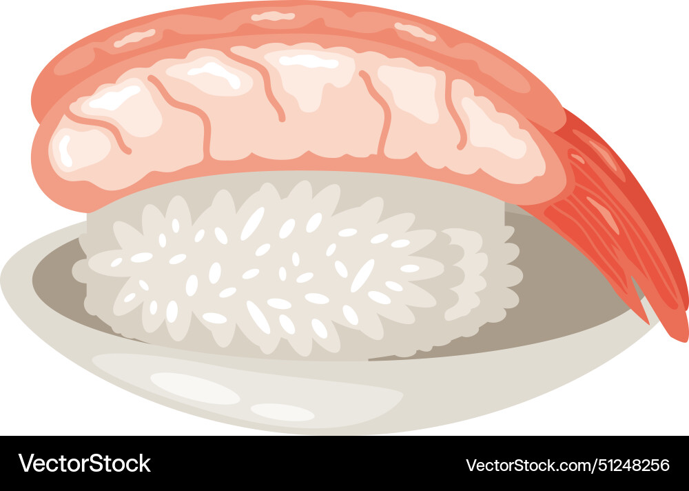 Sushi with fish Royalty Free Vector Image - VectorStock