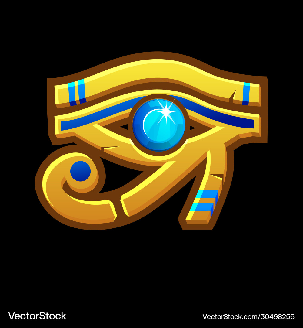 Symbol or amulet ancient egyptian eye Royalty Free Vector