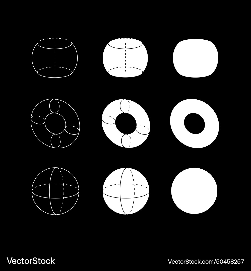 A set of isometric shapes Royalty Free Vector Image