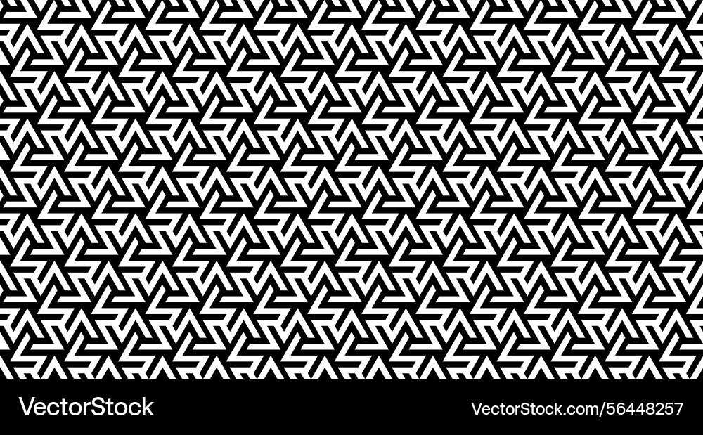 Black and white zigzag triangle tile pattern Vector Image