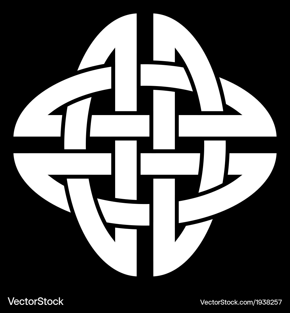 Celtic quaternary knot Royalty Free Vector Image