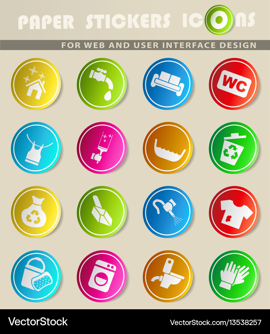 Cleaning company icon set Royalty Free Vector Image