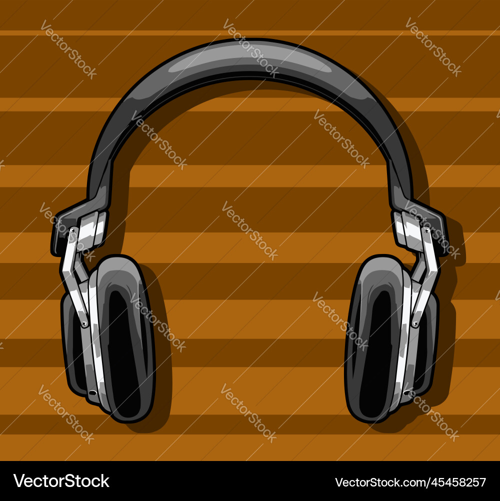 Cordless headphones template Royalty Free Vector Image