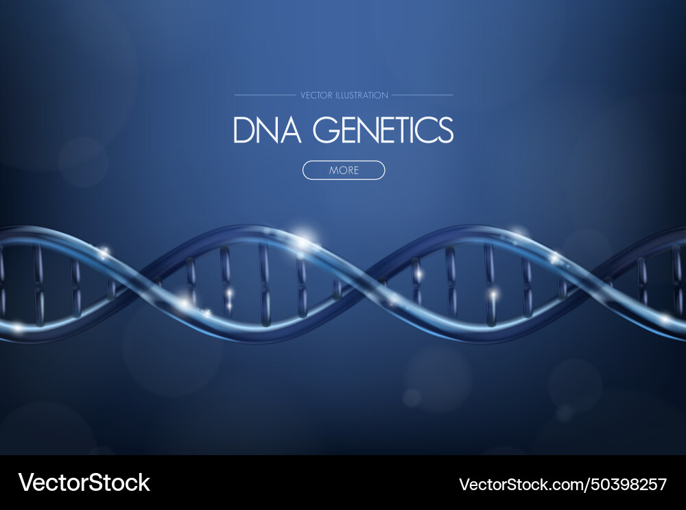 Dna spiral molecule medical science genetic Vector Image