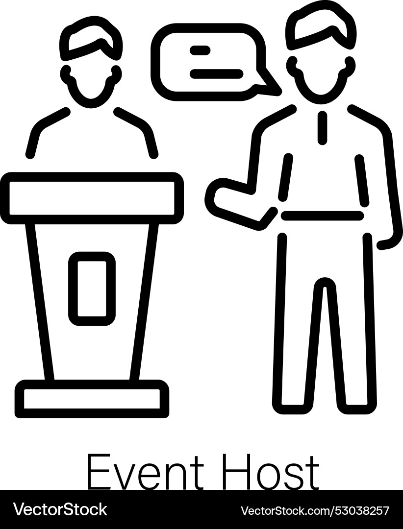 Event host Royalty Free Vector Image - VectorStock