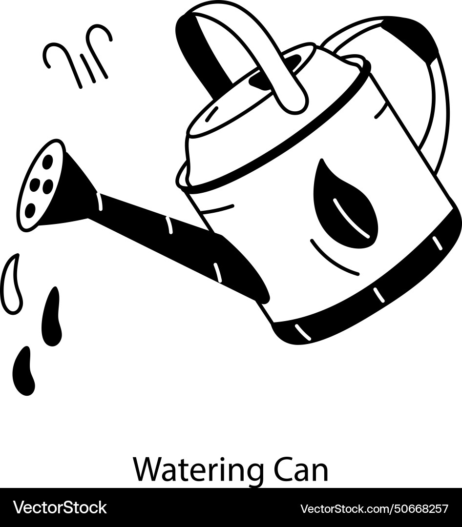Watering can Royalty Free Vector Image - VectorStock