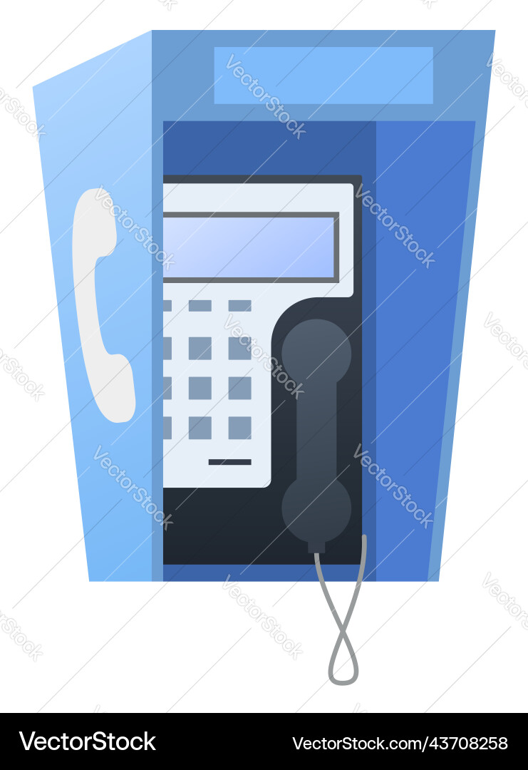 City payphone - modern flat design style single Vector Image