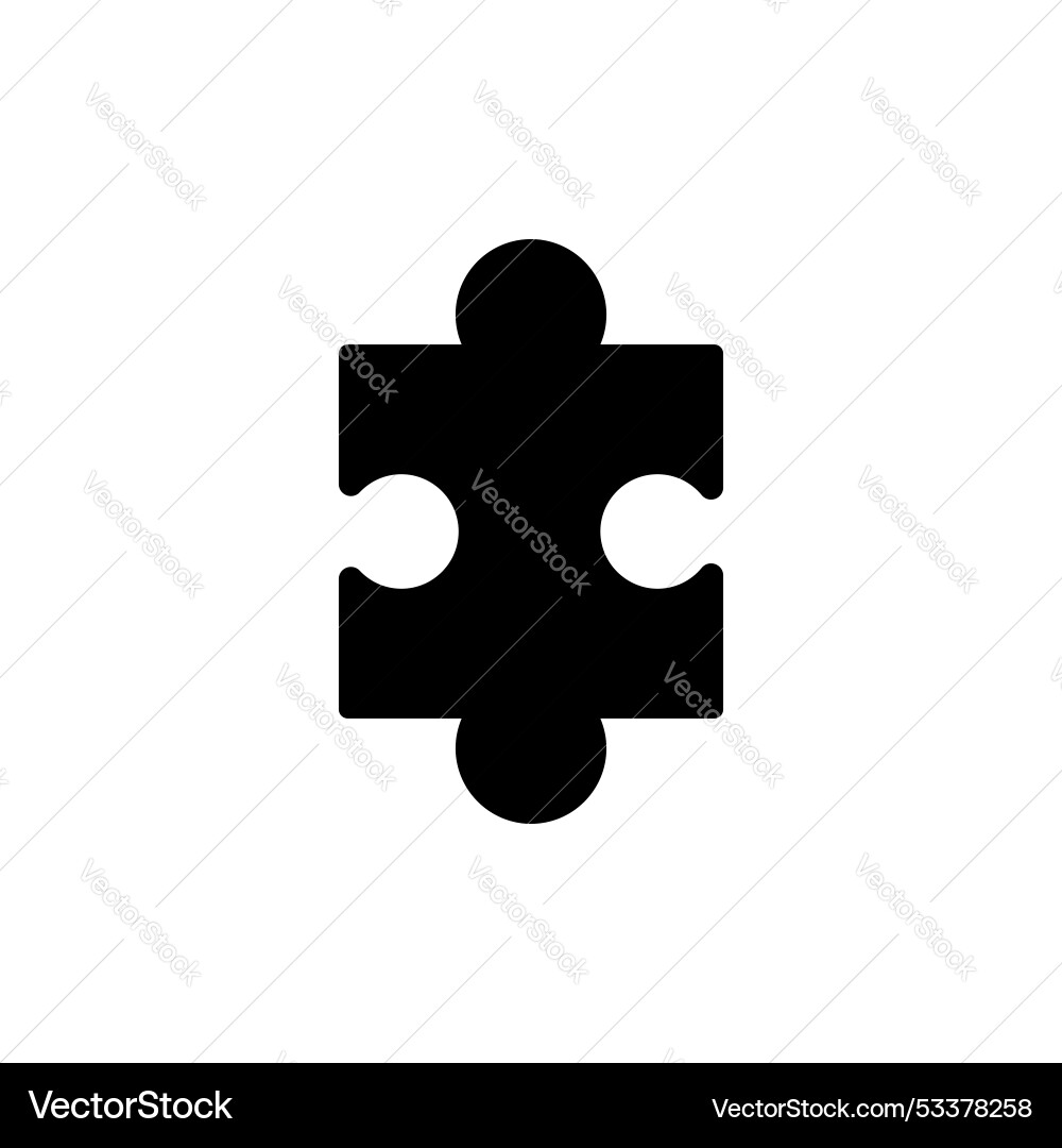 Puzzle icon set piece jigsaw match symbol Vector Image
