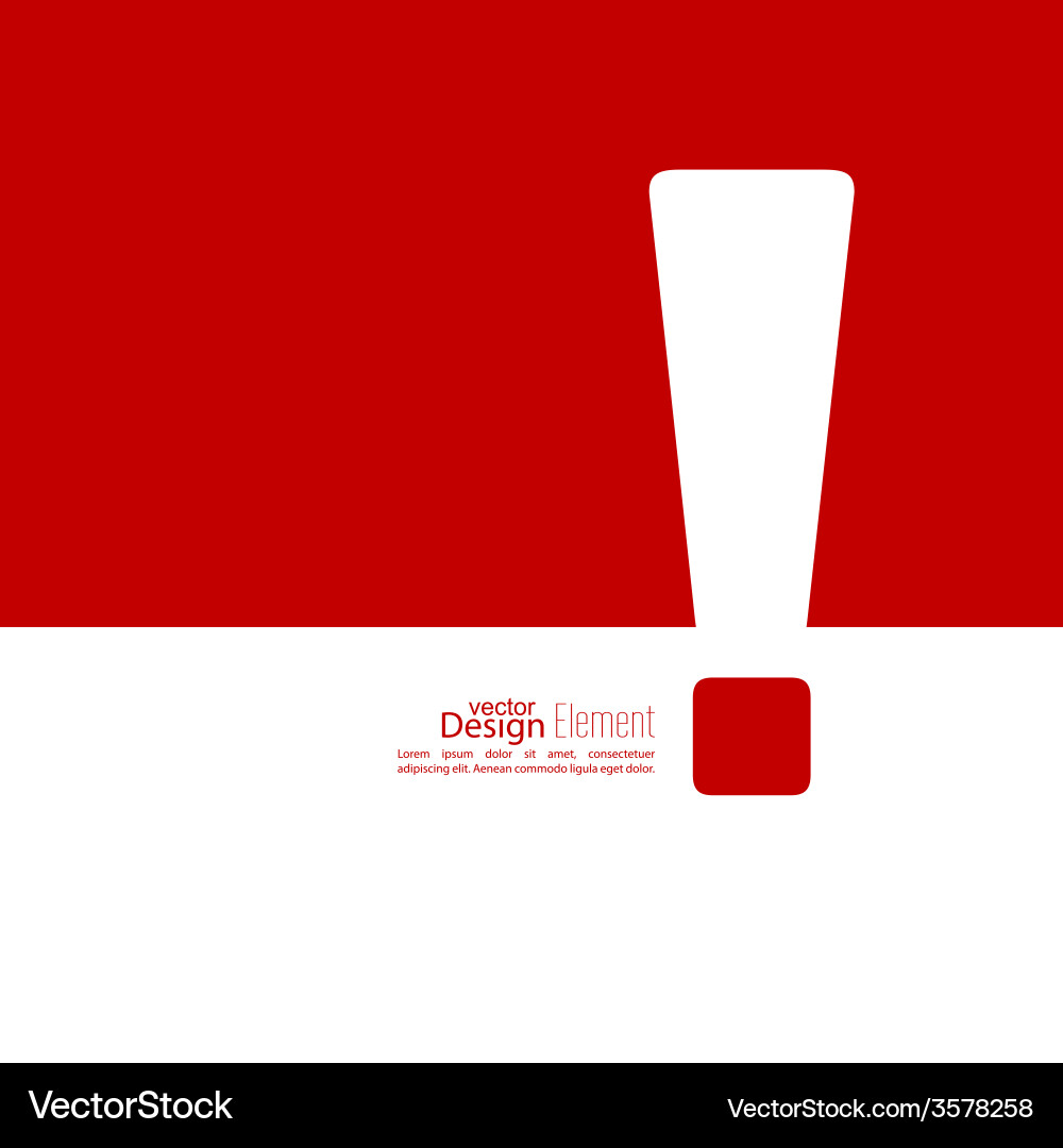 Red Exclamation Mark Icon Royalty Free Vector Image