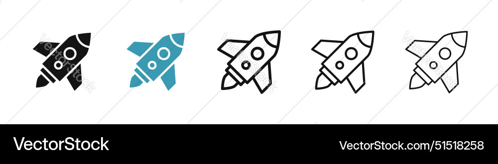 Rocket launch icon Royalty Free Vector Image - VectorStock