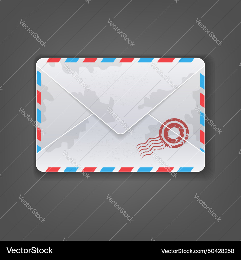 Single mail vintage Royalty Free Vector Image - VectorStock