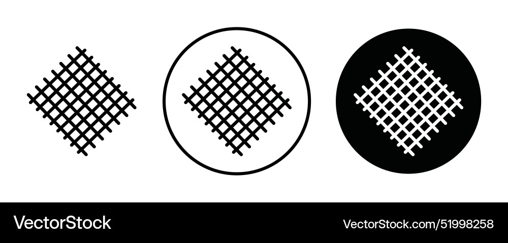 Texture fabric icon line art Royalty Free Vector Image