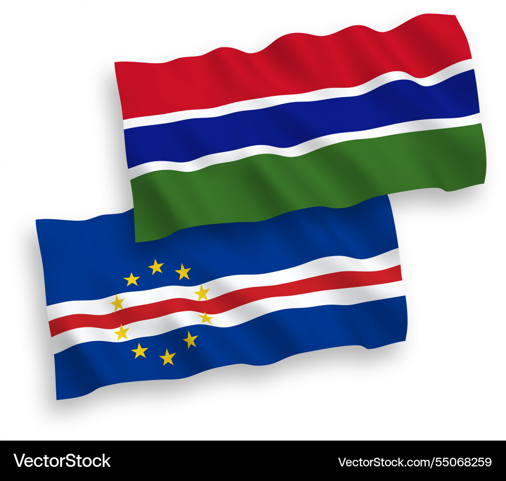 Flags of republic cabo verde Royalty Free Vector Image