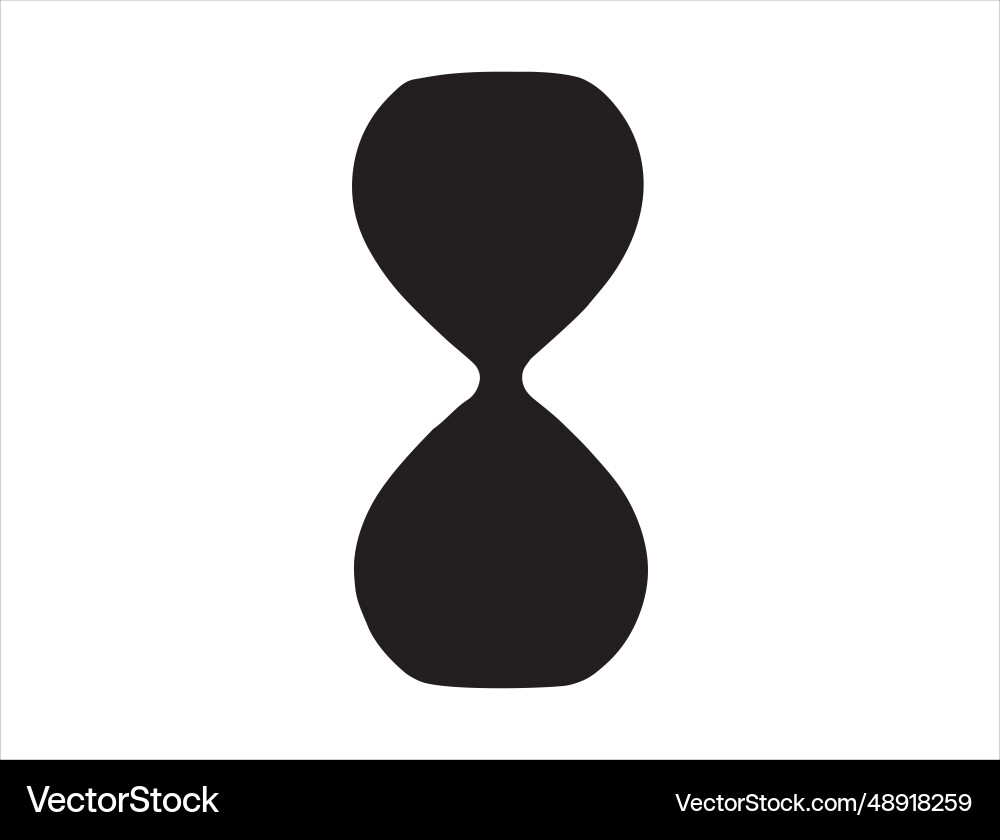 Hourglass silhouette art Royalty Free Vector Image