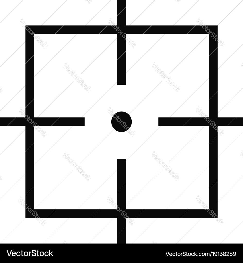 Purpose icon simple style Royalty Free Vector Image