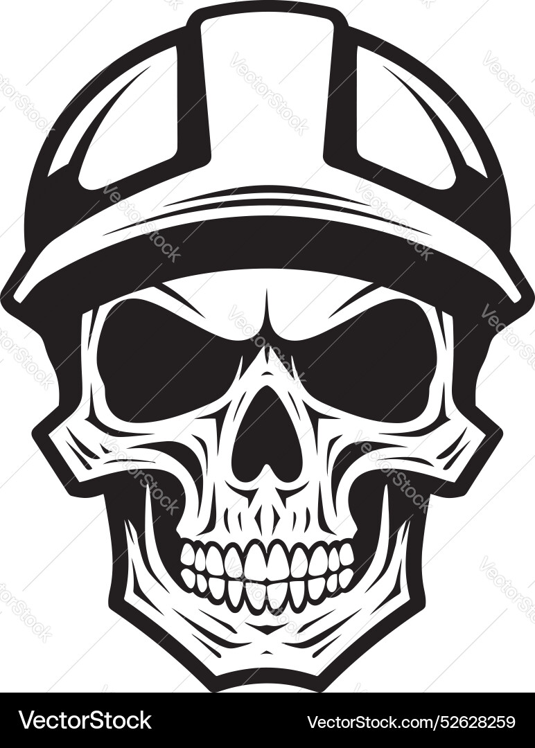 Scaffold skull sentinel construction worker logo Vector Image