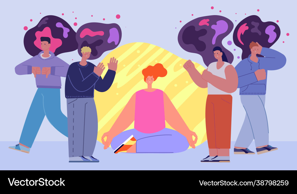 Social Distance Cartoon Royalty Free Vector Image