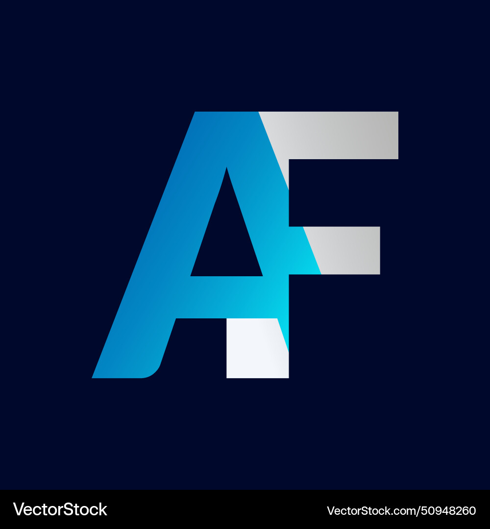 Af letter logo design template Royalty Free Vector Image
