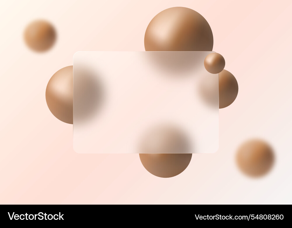 Floating spheres in chocolate brown shade Vector Image