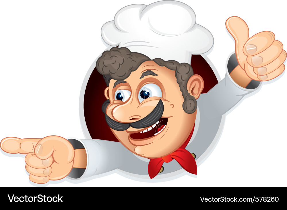 Funny Italian Chef Cartoon Royalty Free Vector Image