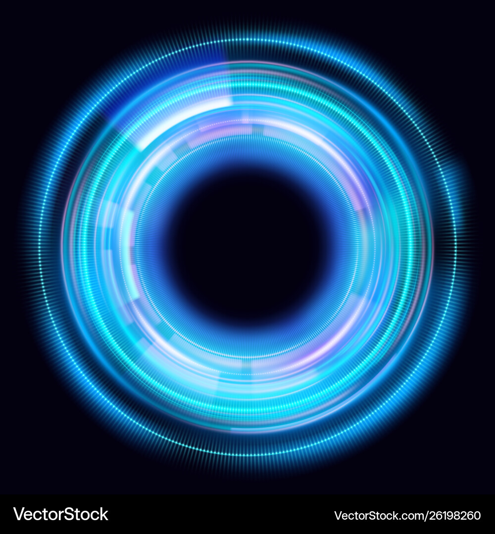 Magic circle light effects isolated Royalty Free Vector
