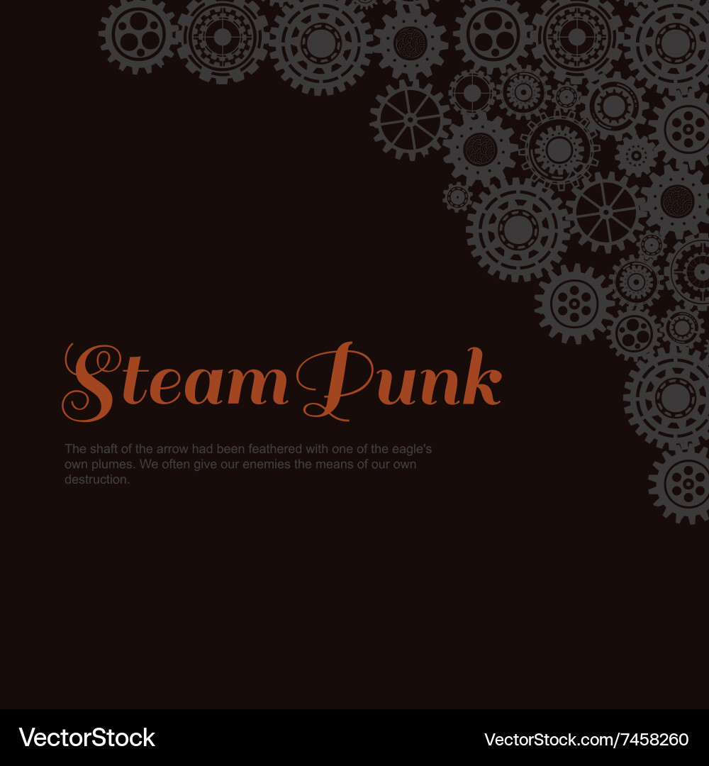 Steampunk Gear Template Royalty Free Vector Image
