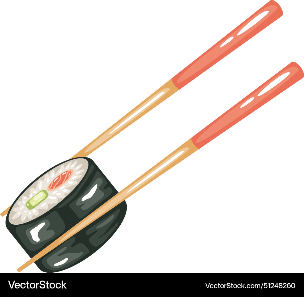 Sushi and chopsticks Royalty Free Vector Image