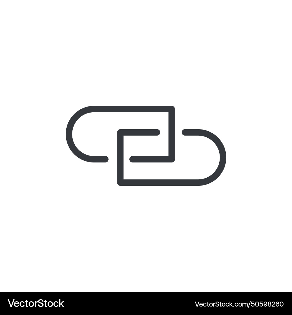Url link icon hyperlink chain website Royalty Free Vector