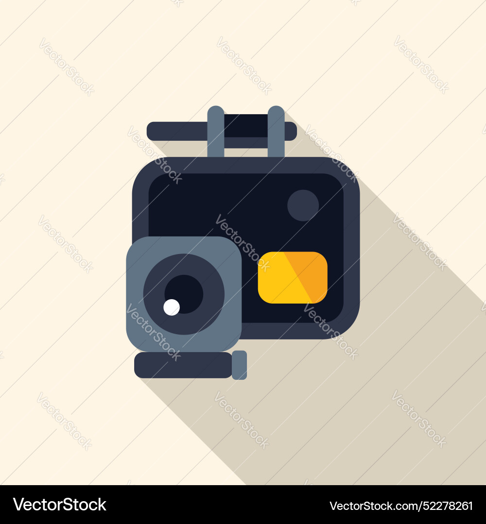 Action camera capturing extreme sports with long Vector Image