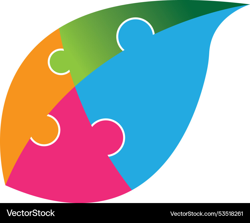 Puzzle logo Royalty Free Vector Image - VectorStock