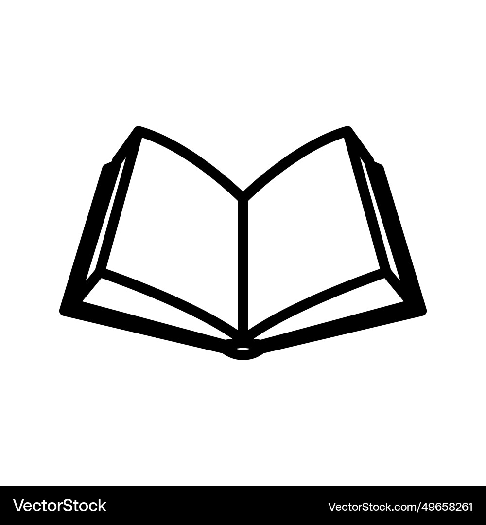Reading book line icon logo image Royalty Free Vector Image