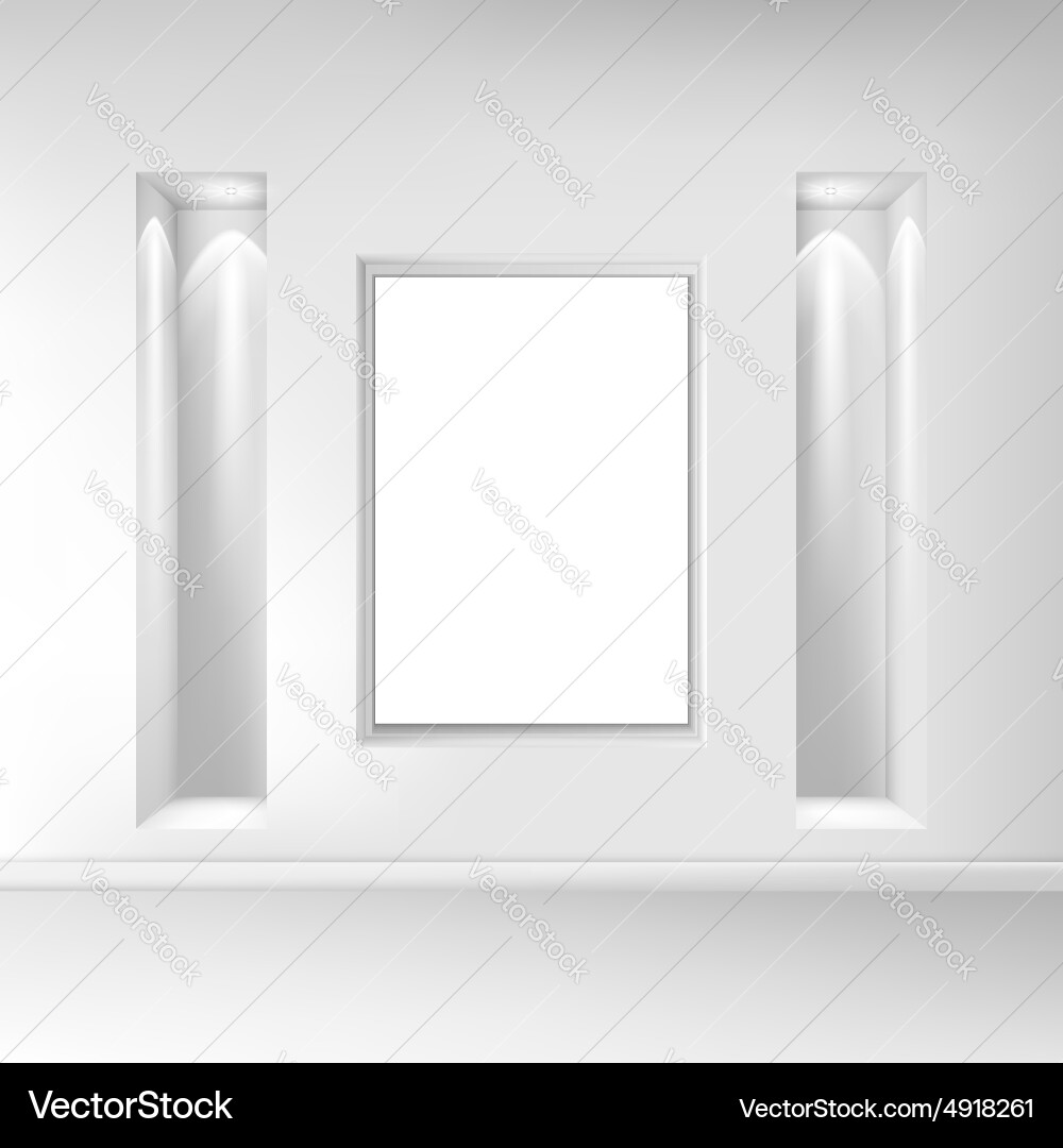 Realistic living room interior exposition Vector Image