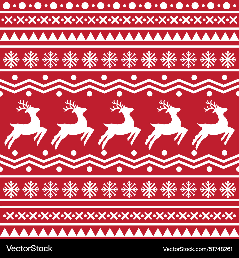 Seamless scandinavian pattern for christmas Vector Image