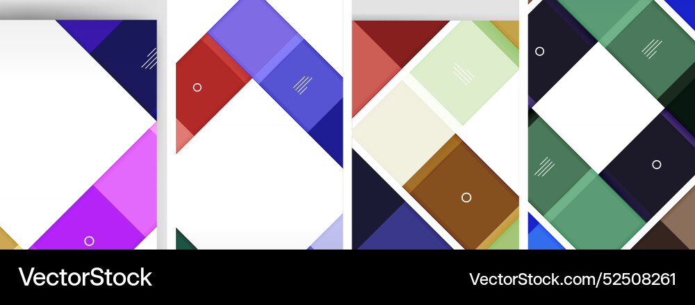 Square abstract poster set Royalty Free Vector Image