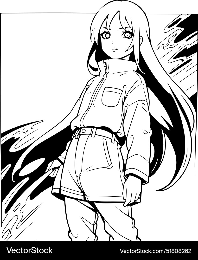 Anime girl Royalty Free Vector Image - VectorStock