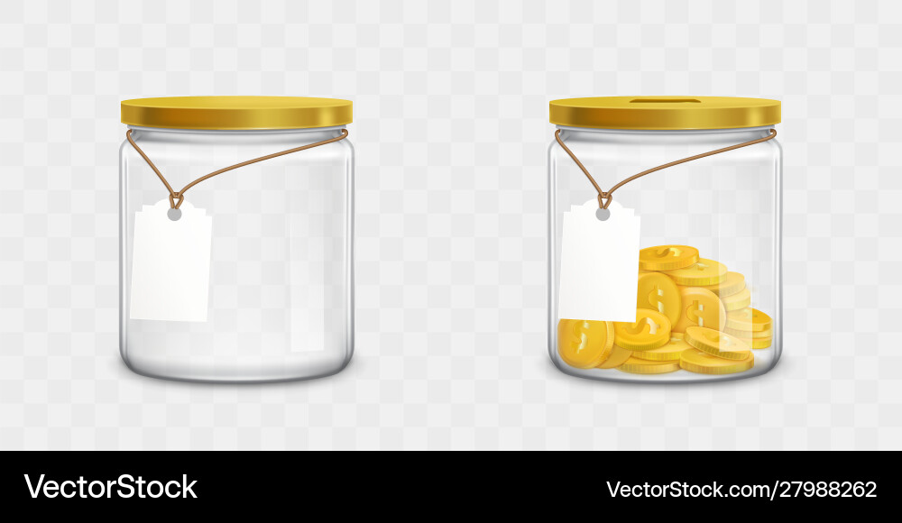 Clear money box Royalty Free Vector Image - VectorStock