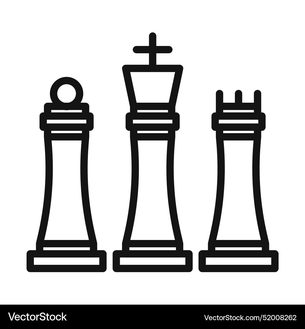 Competitive chess icon for strategy games Vector Image