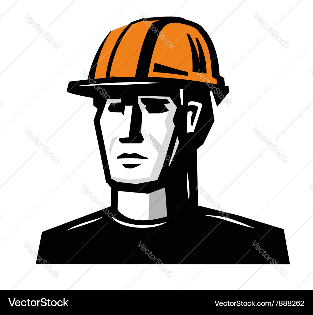 Construction Worker Helmet Royalty Free Vector Image