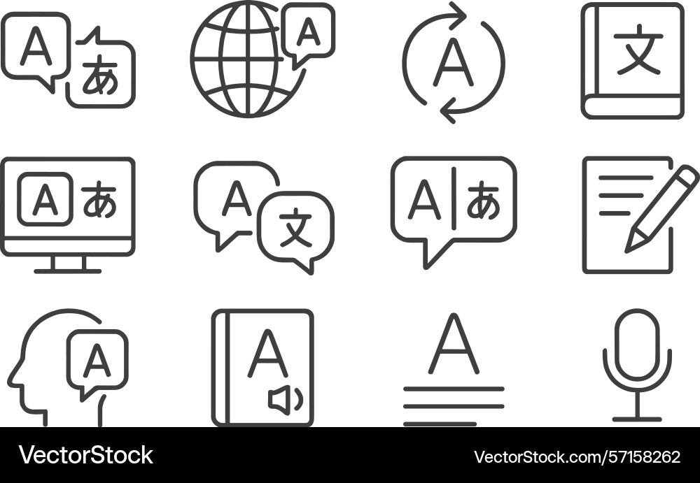 Depicting various language Royalty Free Vector Image