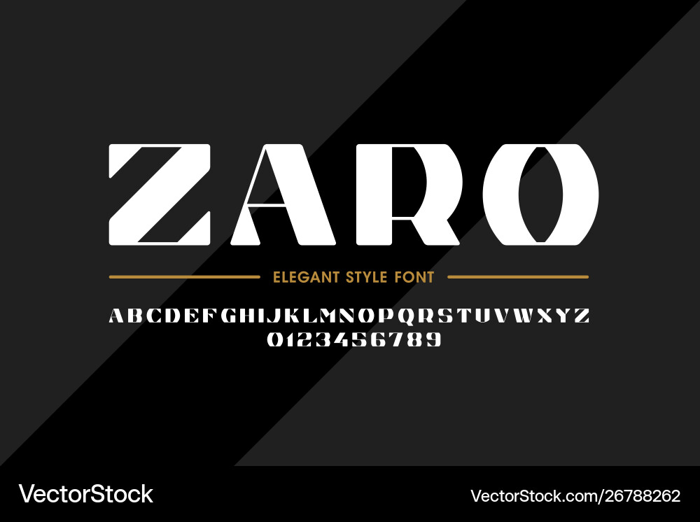 Elegant style font design alphabet letters Vector Image