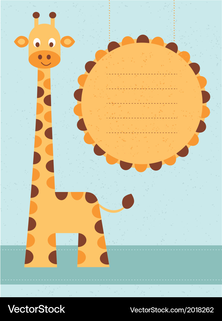 Giraffe card Royalty Free Vector Image - VectorStock